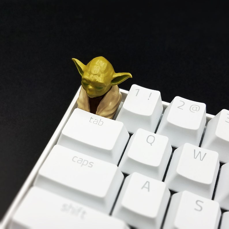 Star Wars Master Yoda Keycap Handmade Resin Custom Artisan - Etsy