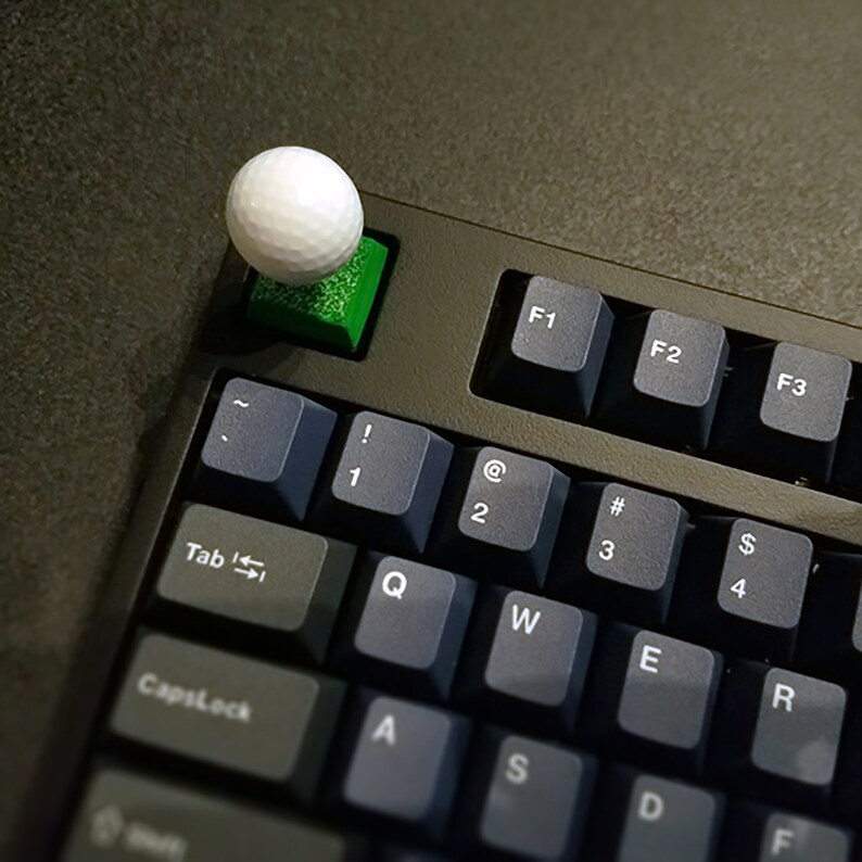 Golf Ball on Tee Keycaps Handmade Resin Custom Artisan | Etsy