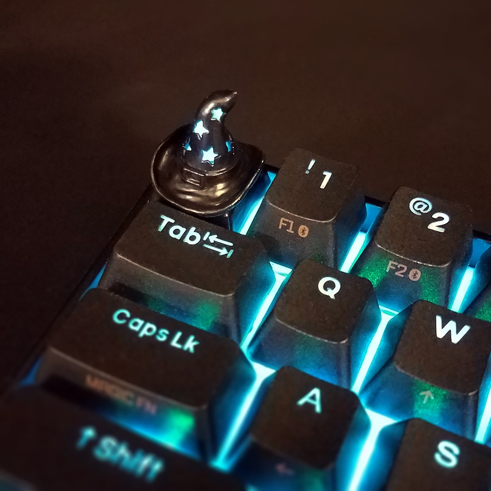 Witch Hat Backlit LED Keycaps Handmade Resin Custom Artisan - Etsy