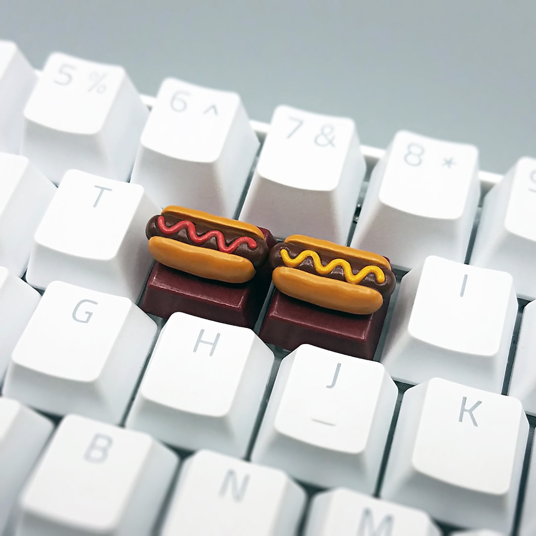 Hot Dog Keycaps Handmade Resin Custom Artisan - Etsy