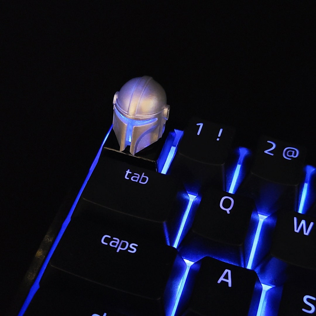 The Mandalorian Backlit LED Keycaps Handmade Resin Custom Artisan - Etsy