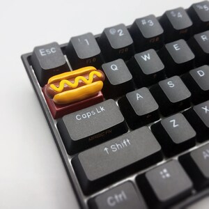 Hot Dog Keycaps Handmade Resin Custom Artisan - Etsy