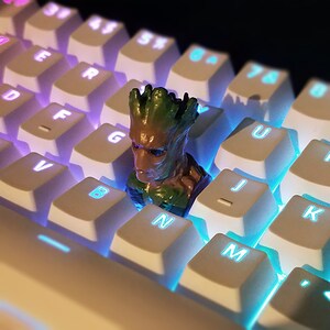 Adult and Baby Groot Keycaps Handmade Resin Custom Artisan - Etsy