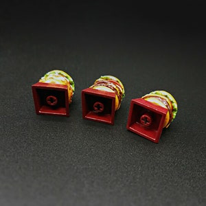 Single Cheese Burger Combo Keycaps Handmade Resin Custom Artisan - Etsy