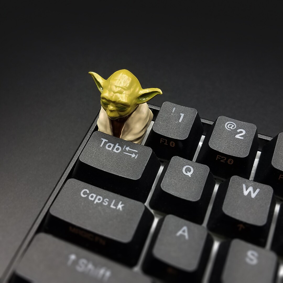 Star Wars Master Yoda Keycap Handmade Resin Custom Artisan - Etsy