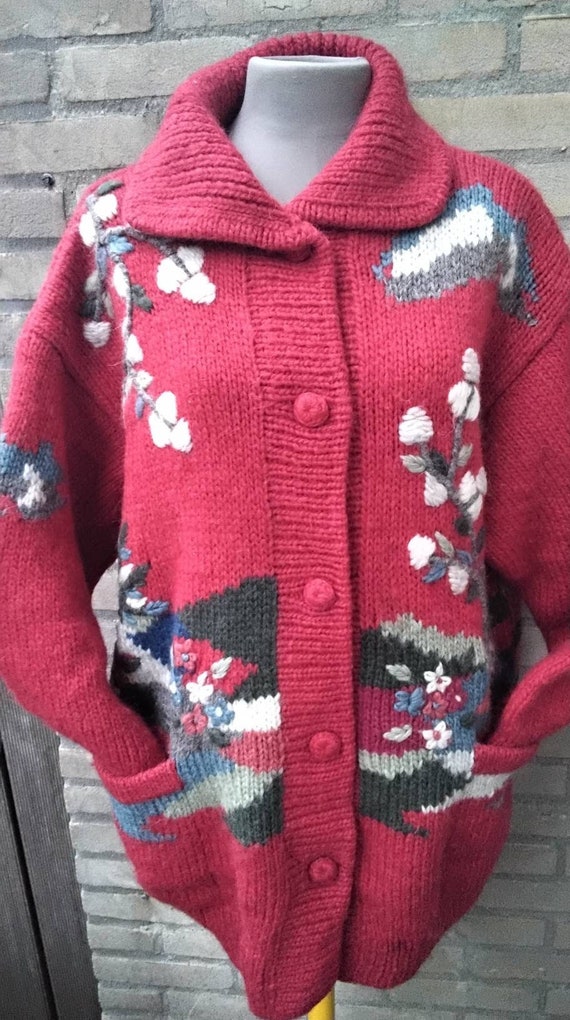 xl landscape cardigan sweater - Gem