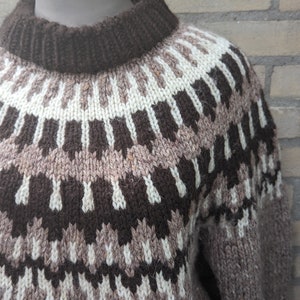 Hand Knitted Earthy Warm Autum Colors Scandinavian Faire Isle Thick ...