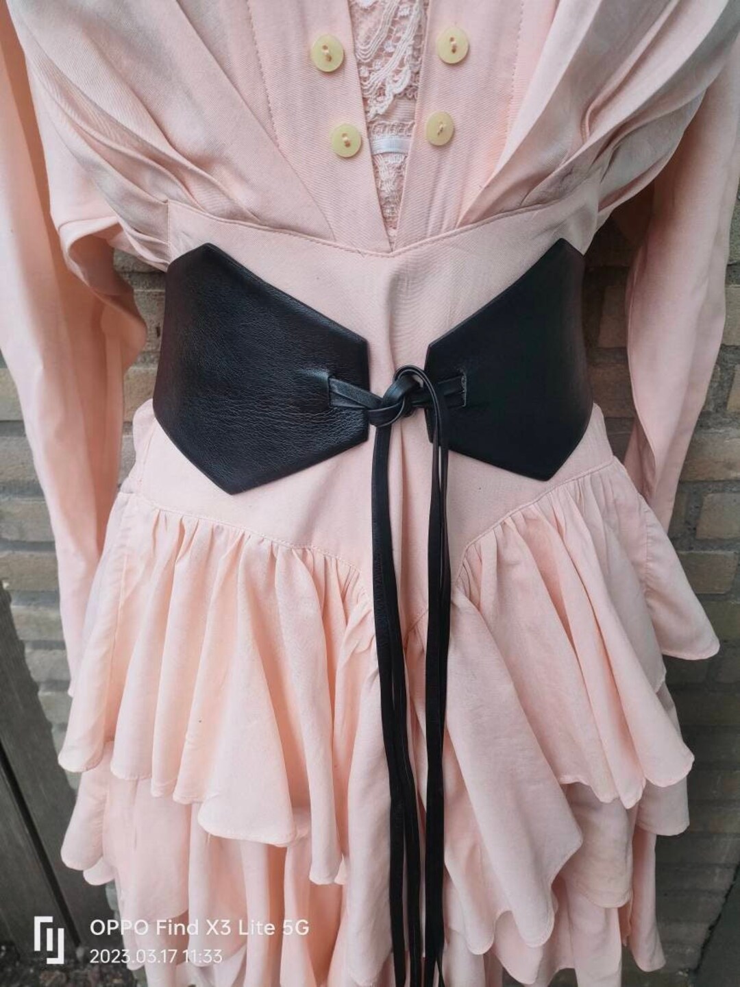 RENE LAZARD Eighties Black Leather Rock, Punk Kinky Sexy Waist Corset ...