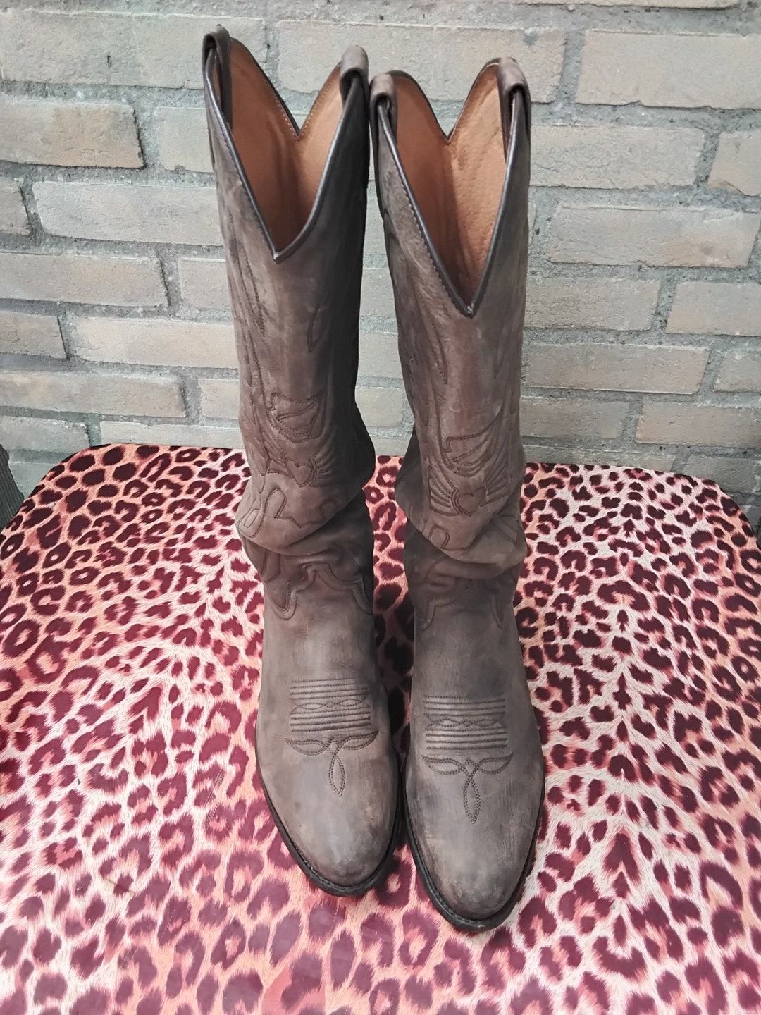 Sendra Debora Handmade Suede Leather Cowboy, Girl Boots Size 40 EU 9 ...