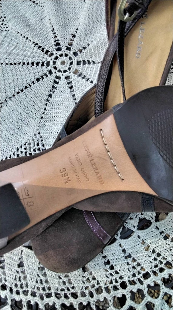 Rene Lazard made in Italy brown, purple suede leather… - Gem