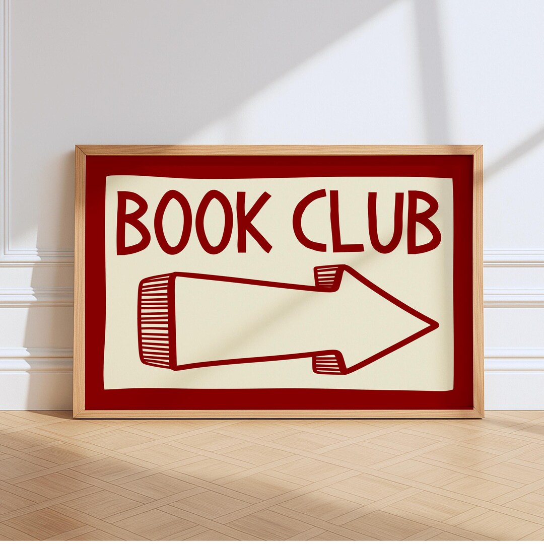Book Club Print, Unframed Art, Bold Posters, Trendy Bright Decor ...
