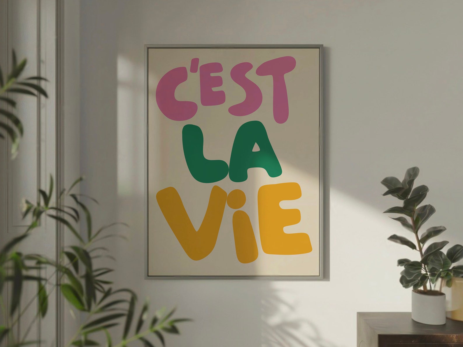 C’est La Vie Word Print, French Typography, Quotes, Digital Download ...