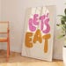 Let’s Eat Word Print, Digital Download, Kitchen Typography, Quotes ...