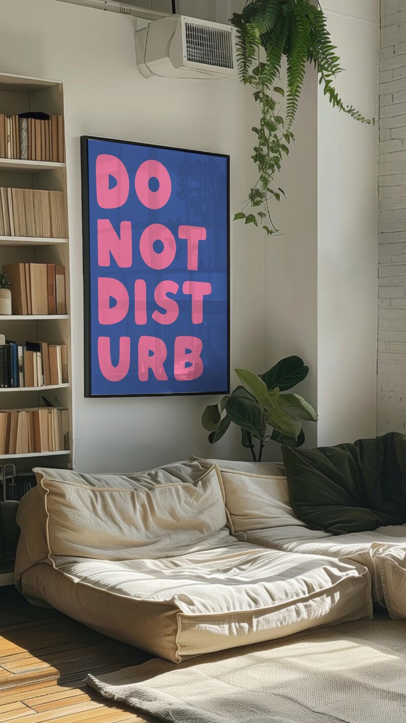Do Not Disturb Print, Unframed Art, Bold Kitchen Posters, Trendy Bright ...