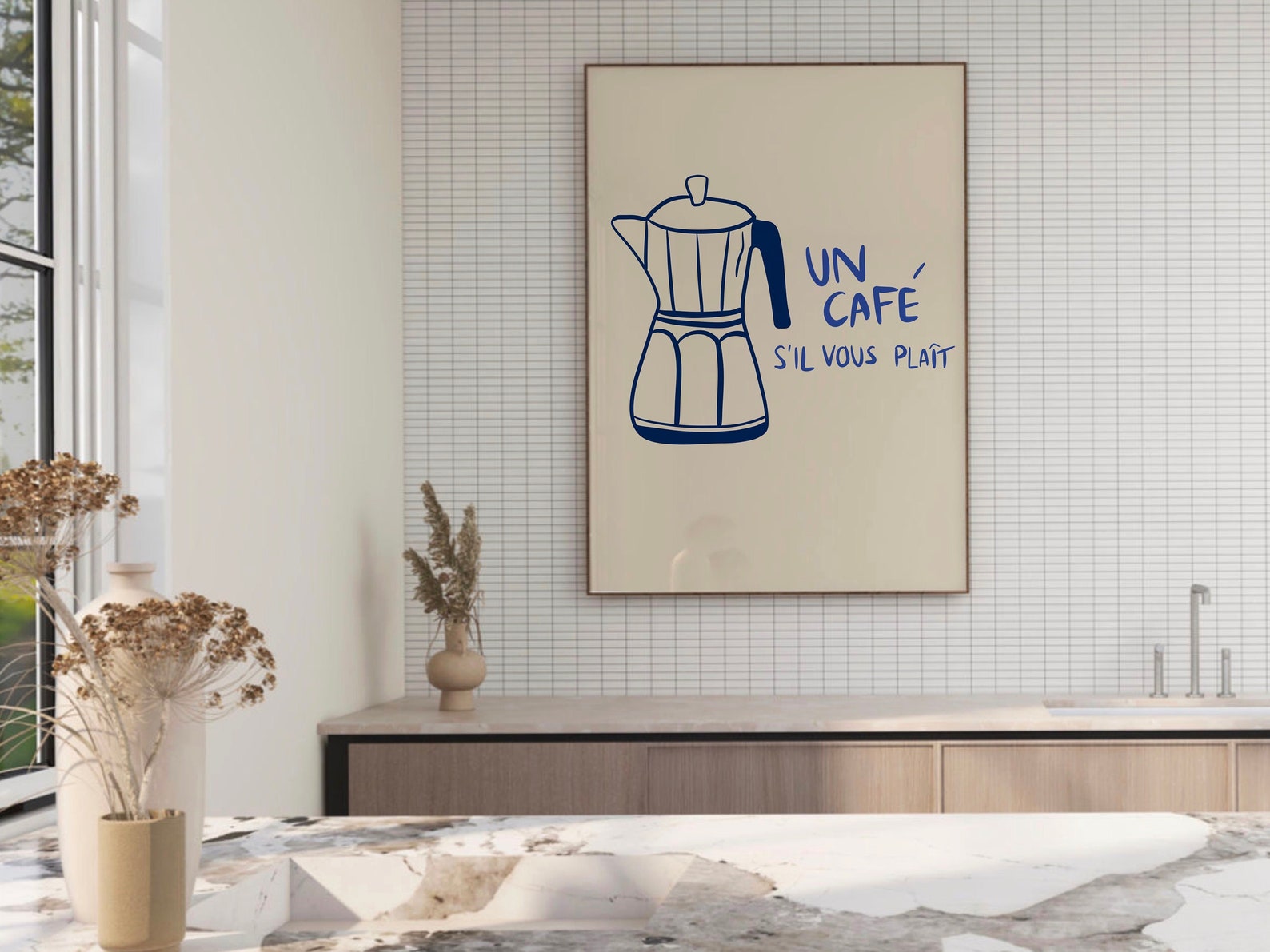 Un Café Sil Vous Plaît Poster, Digital Download, French Typography ...