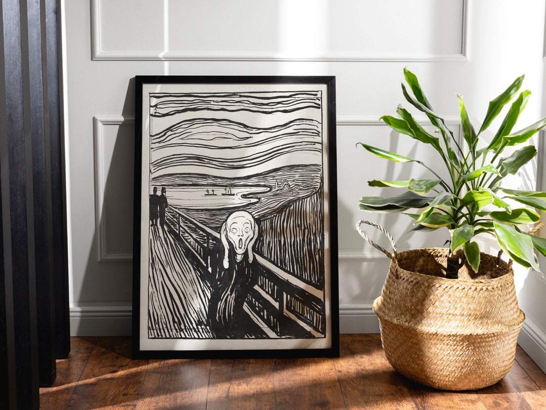 Edvard Munch Wall Art, the Scream Lithograph Poster, Digital Download ...