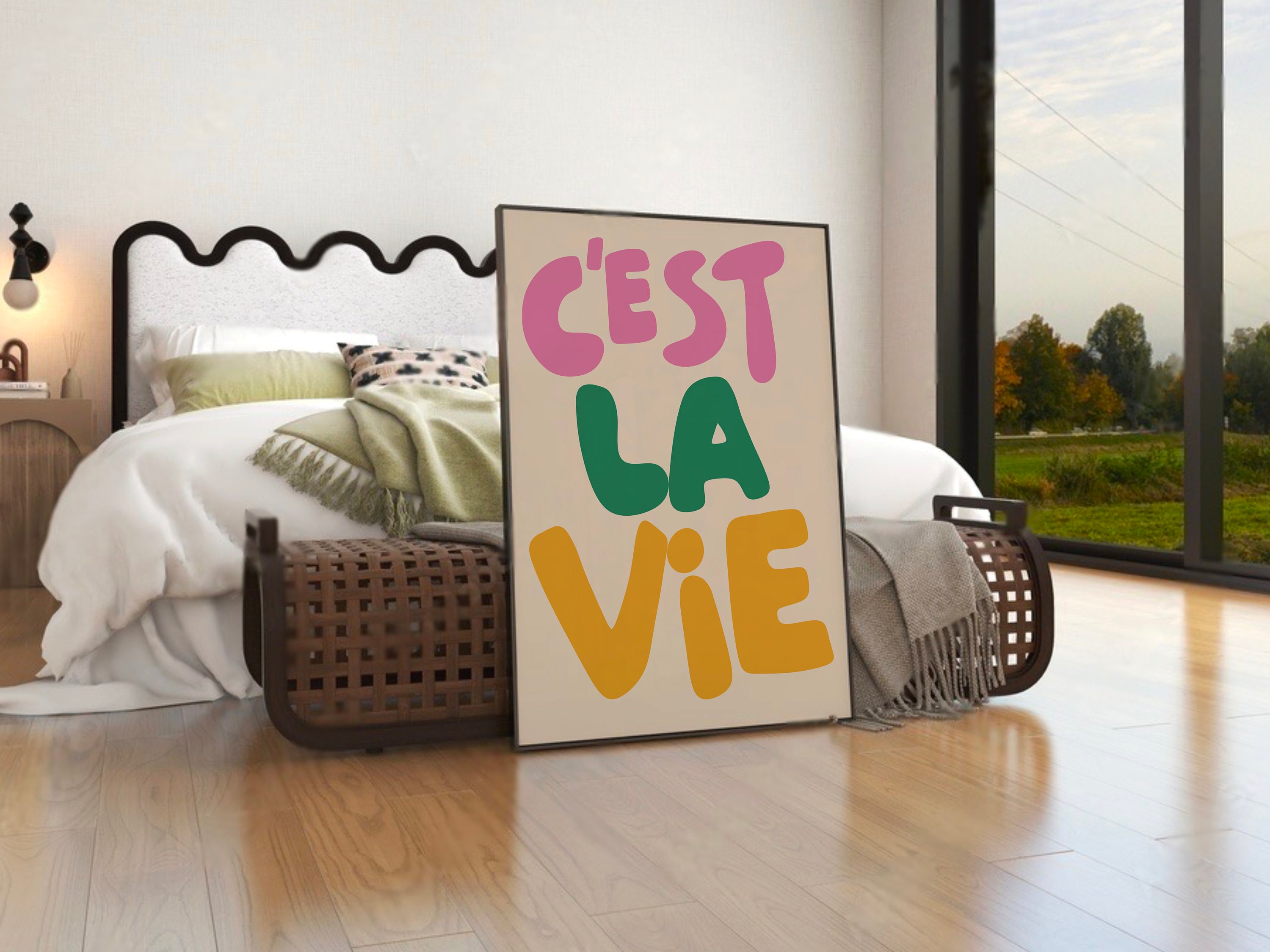 C’est La Vie Word Print, French Typography, Quotes, Digital Download ...
