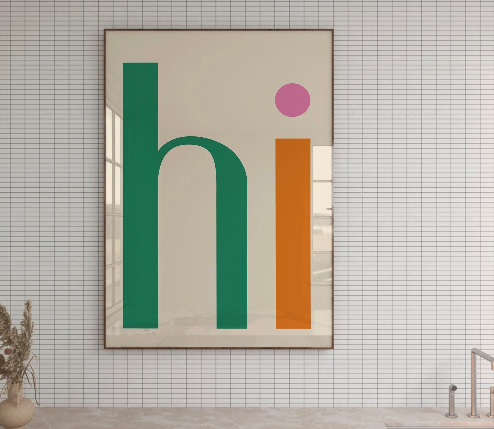 Hi Word Print, Typography Poster Art, Quotes, Simple, Hello, Digital ...