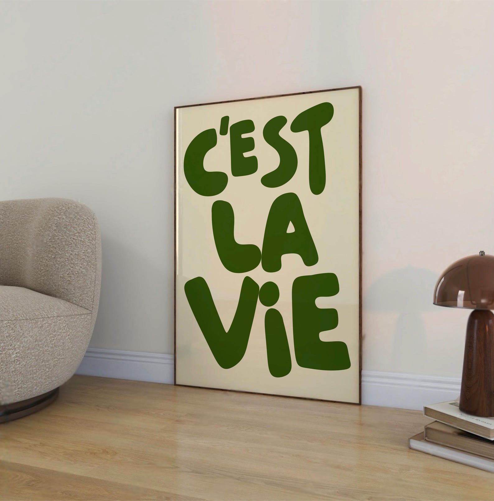 C’est La Vie Word Print, Digital Download French Typography, Quotes ...
