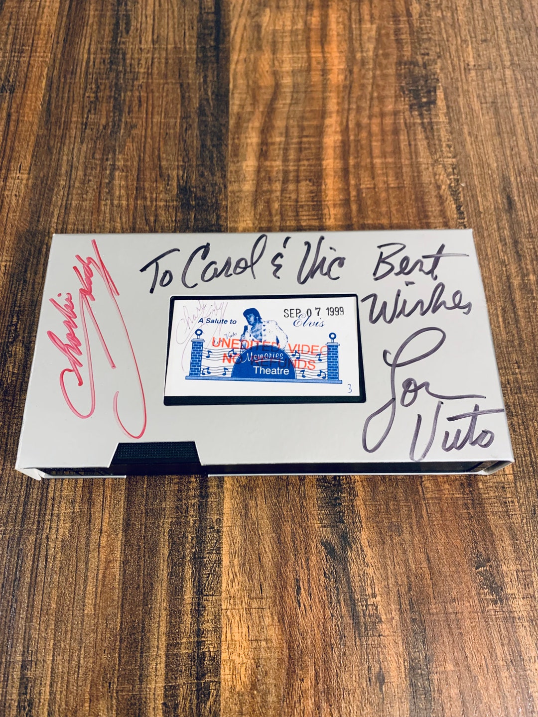 AUTOGRAPH - Charlie Hodge & Lou Vuto Autographed VHS Tape, Elvis ...