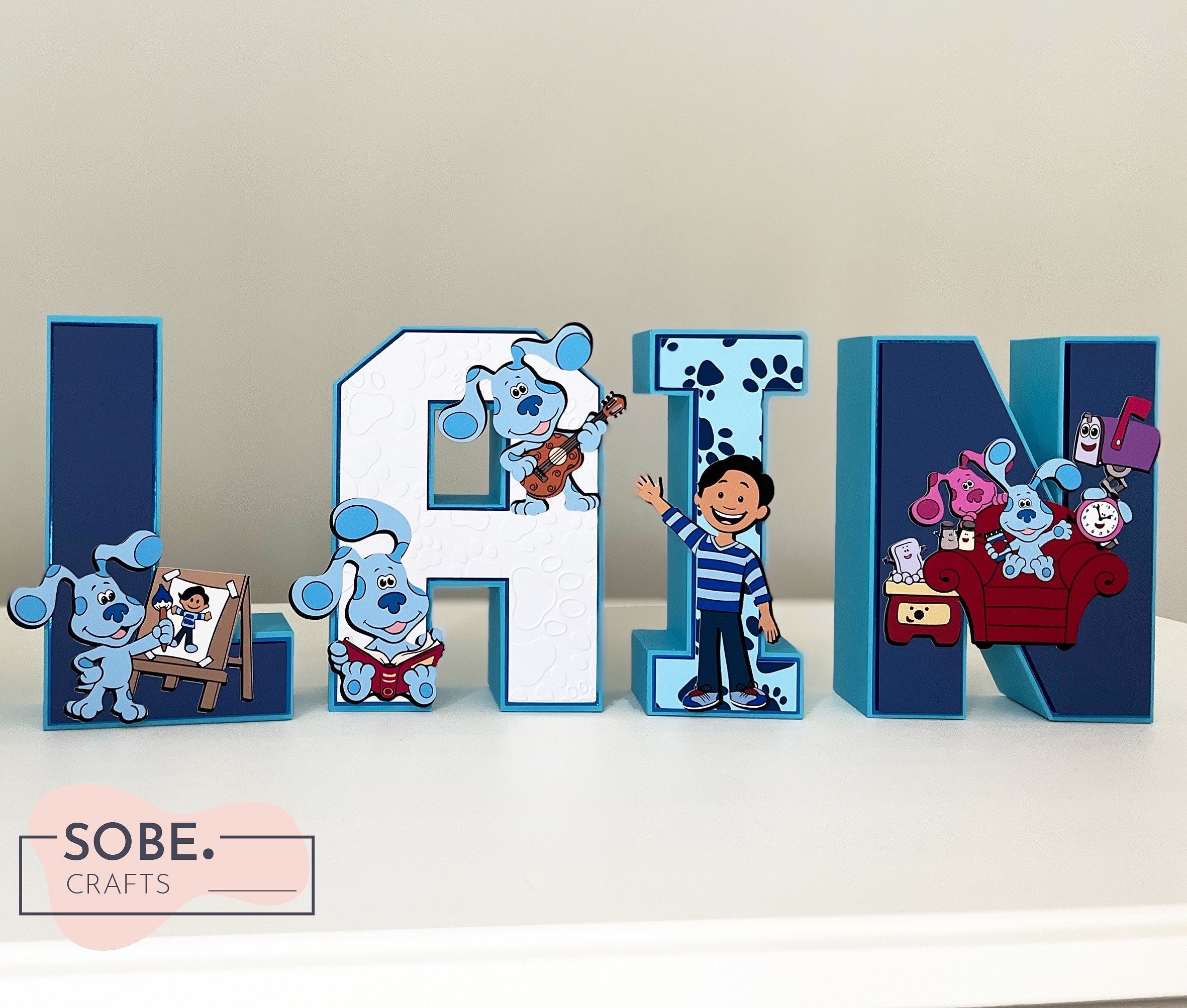 Blue's Clue's 3D Letters Birthday Party Nursery - Etsy