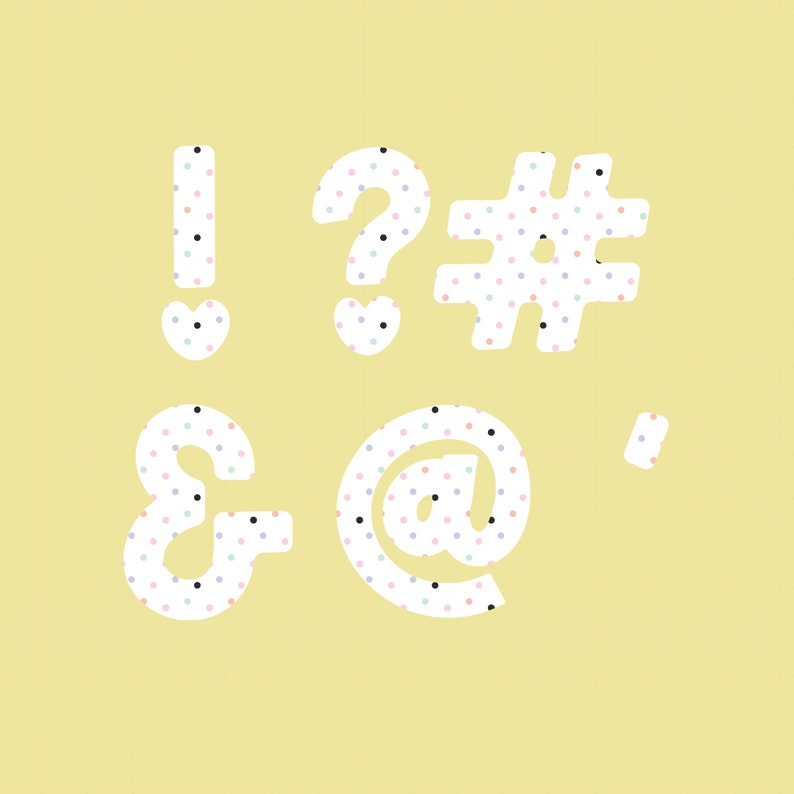 Spring Polka Dot Alpha Doodle Set | Polka Dot Alphabet Letter Clipart ...