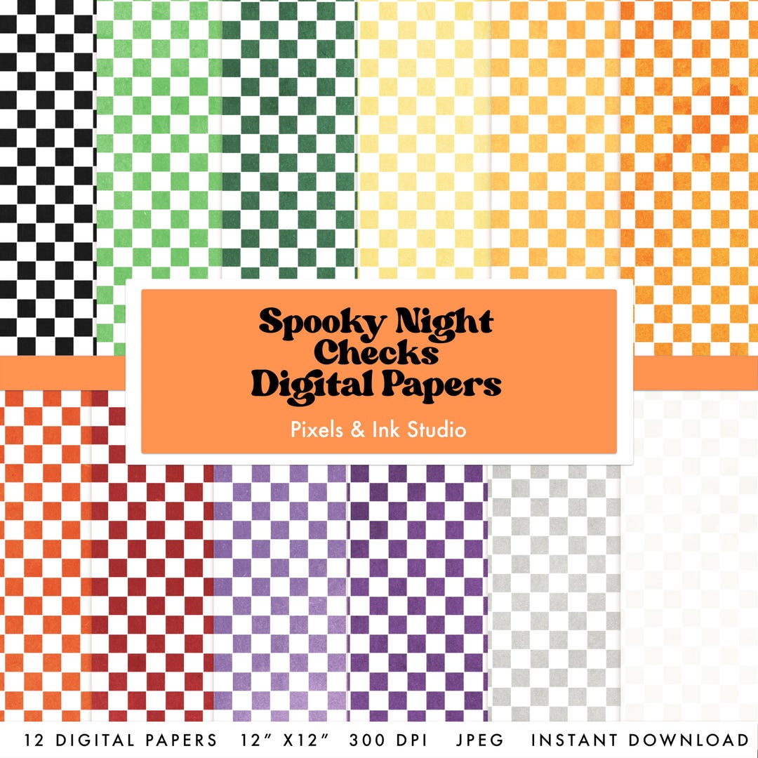 Spooky Night Digital Paper - Halloween Digital Scrapbook Paper - Spooky ...