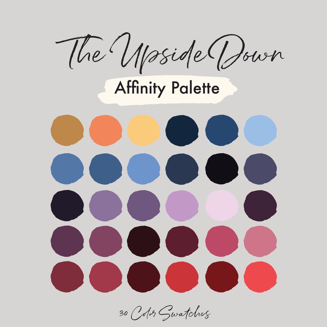 La paleta de afinidad al revés / Colores cambiantes / Muestras de ...