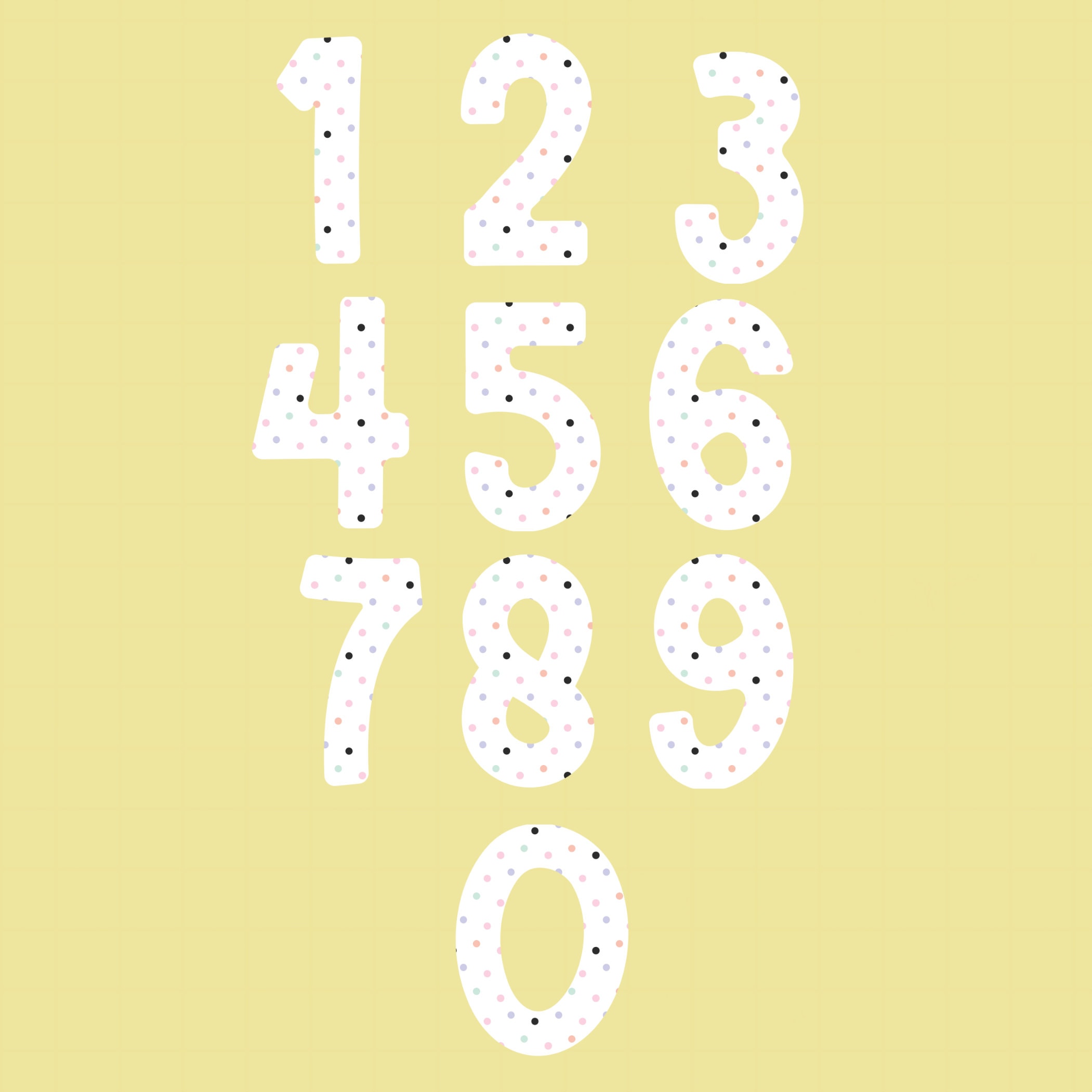 Spring Polka Dot Alpha Doodle Set | Polka Dot Alphabet Letter Clipart ...