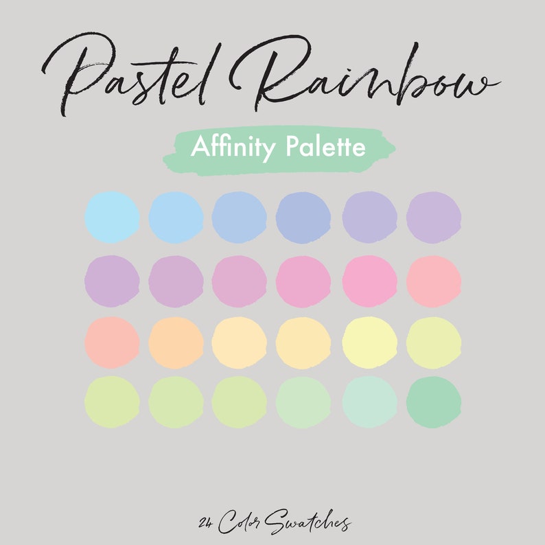 Pastel Rainbow Affinity Palette | Pastel Colors | Affinity Color ...