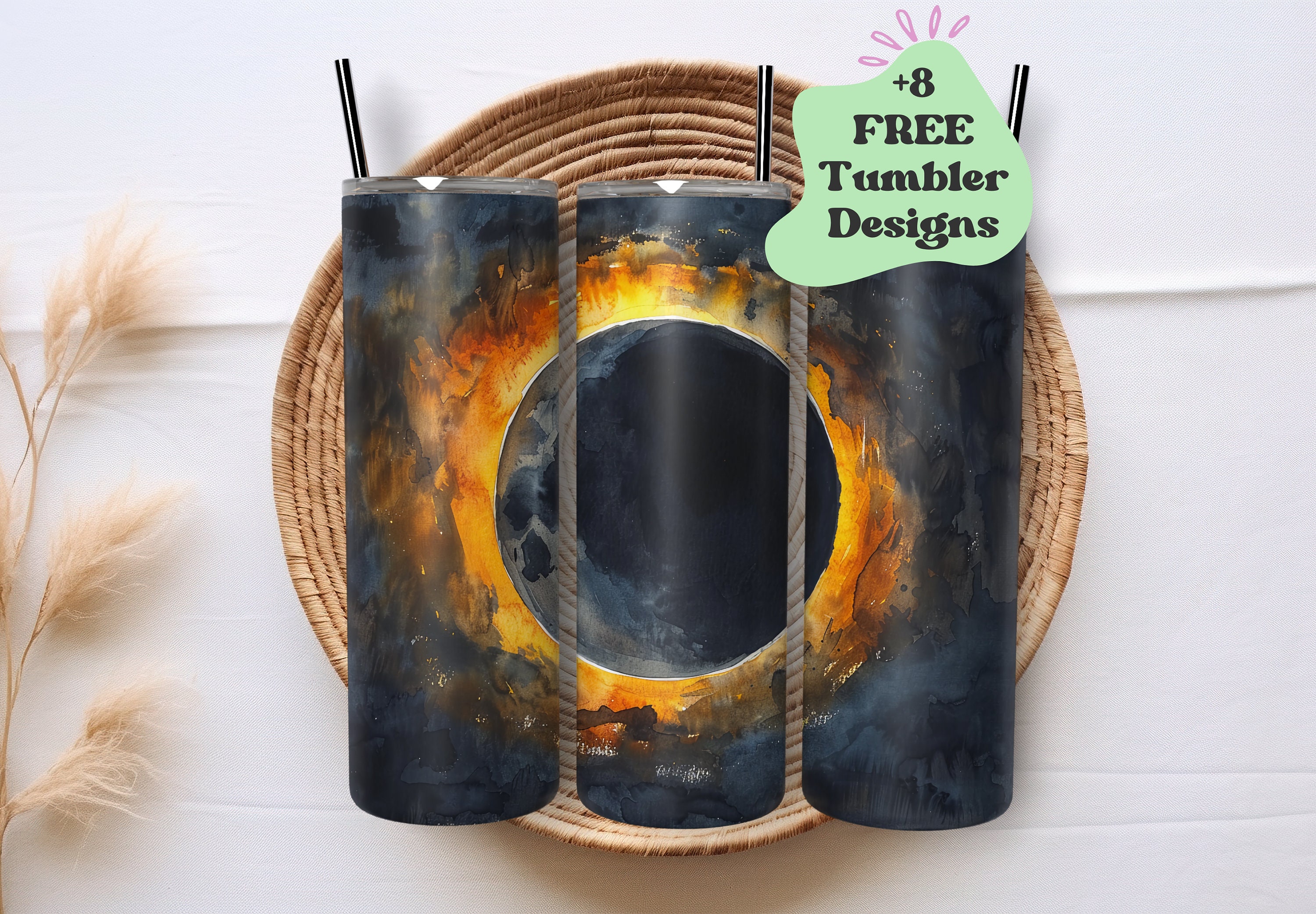 Solar Eclipse 2024 Tumbler Wrap Solar Eclipse Tumbler Moon Tumbler Wrap ...