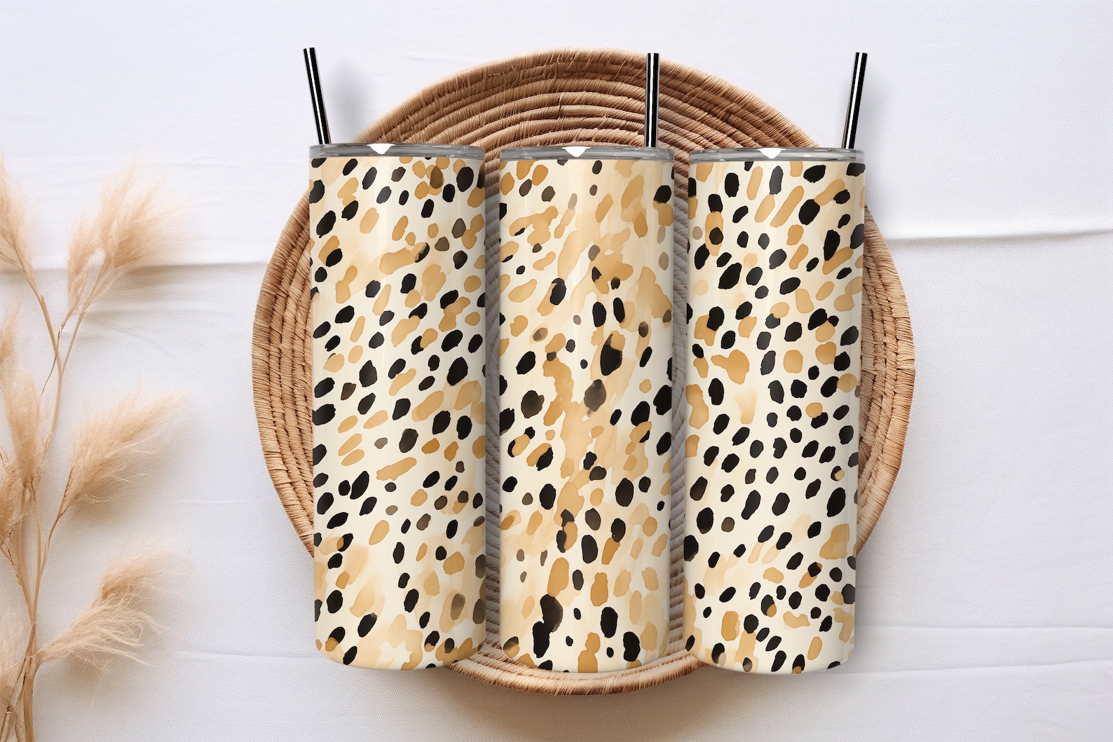 Leopard Spots Tumbler Wrap Leopard Dots Tumbler Leopard Print Tumbler ...