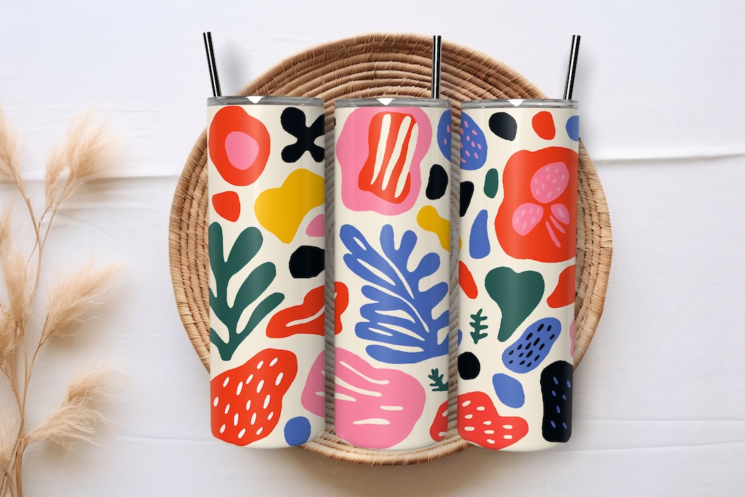 Abstract Doodles Tumbler Wrap | Bright Doodles Tumbler PNG | Matisse ...