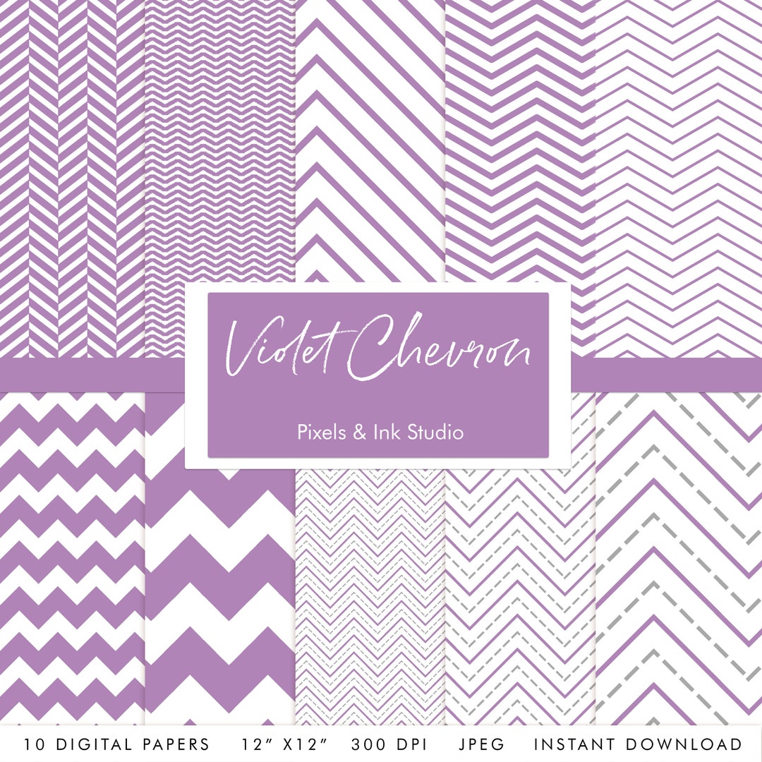Violet Chevron Digital Paper - Chevron Digital Scrapbook Paper ...