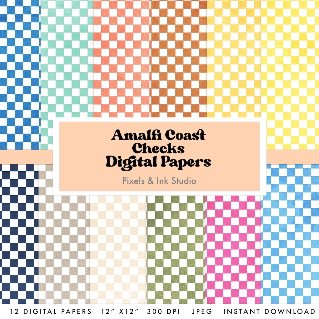 Amalfi Coast Digital Paper - Mediterranean Digital Scrapbook Paper ...