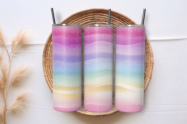 Pastel Ombre Tumbler Design Wrap Png Rainbow Ombre Tumbler Wrap Pastel ...
