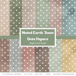 Polka Dots Digital Paper - Dots Digital Scrapbook Paper - Sage Green ...
