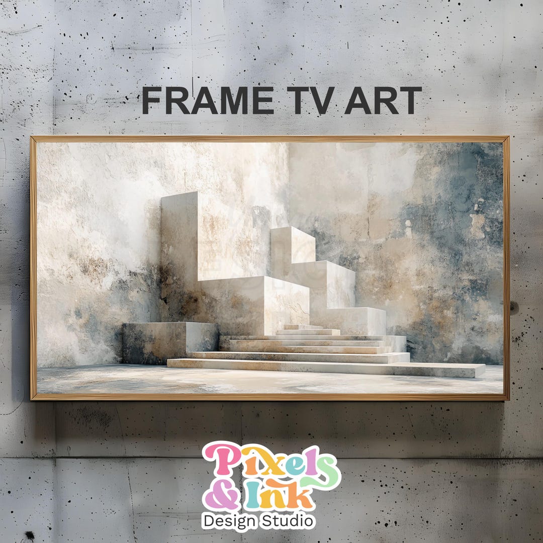 Block TV Art | Contemporary TV Art | Frame TV Art | Modern Screensaver ...