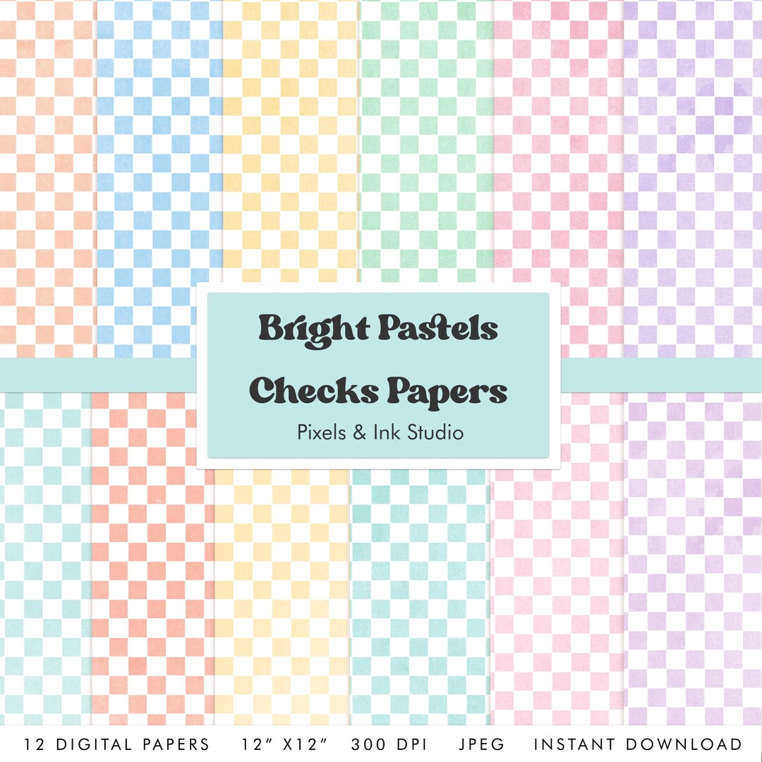 Bright Pastels Digital Paper - Spring Pastels Digital Scrapbook Paper ...
