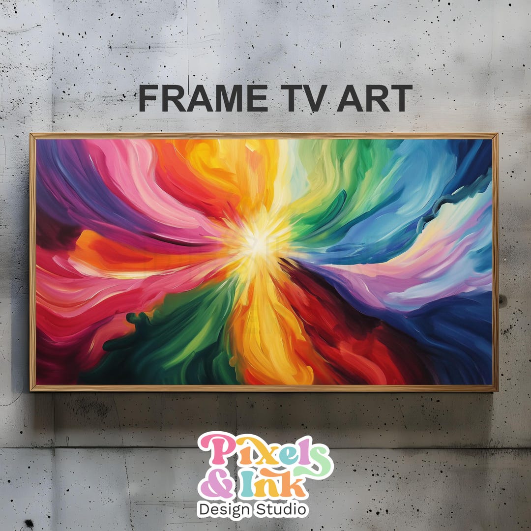 Bright Abstract TV Art | Abstract TV Art | Frame TV Art | Modern ...