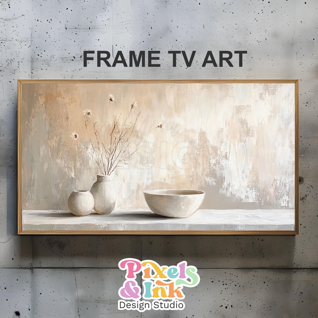 Boho TV Art | Still Life TV Art | Frame TV Art | Farmhouse Chic Decor ...