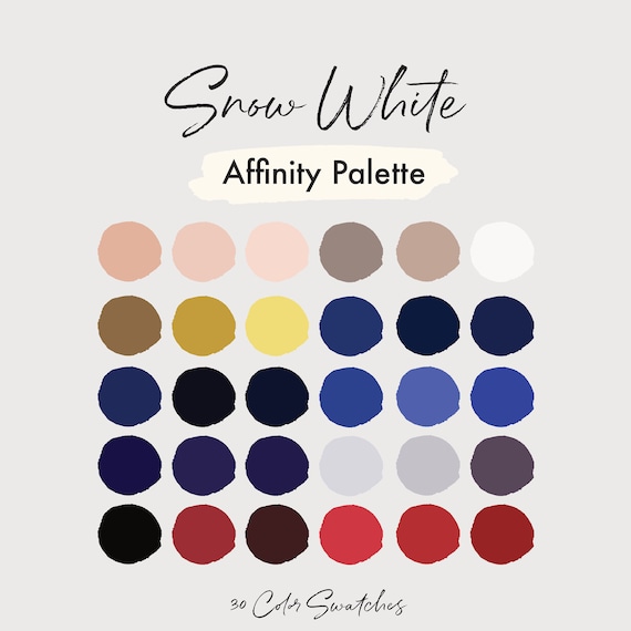 Snow White Affinity Palette Nature Colors Affinity Color - Etsy