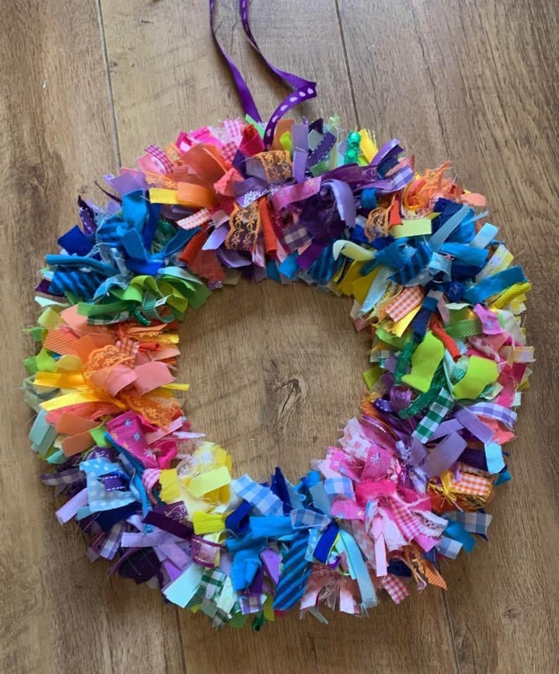 Handmade Rag/ribbon Wreath. Customised to Suit - Etsy