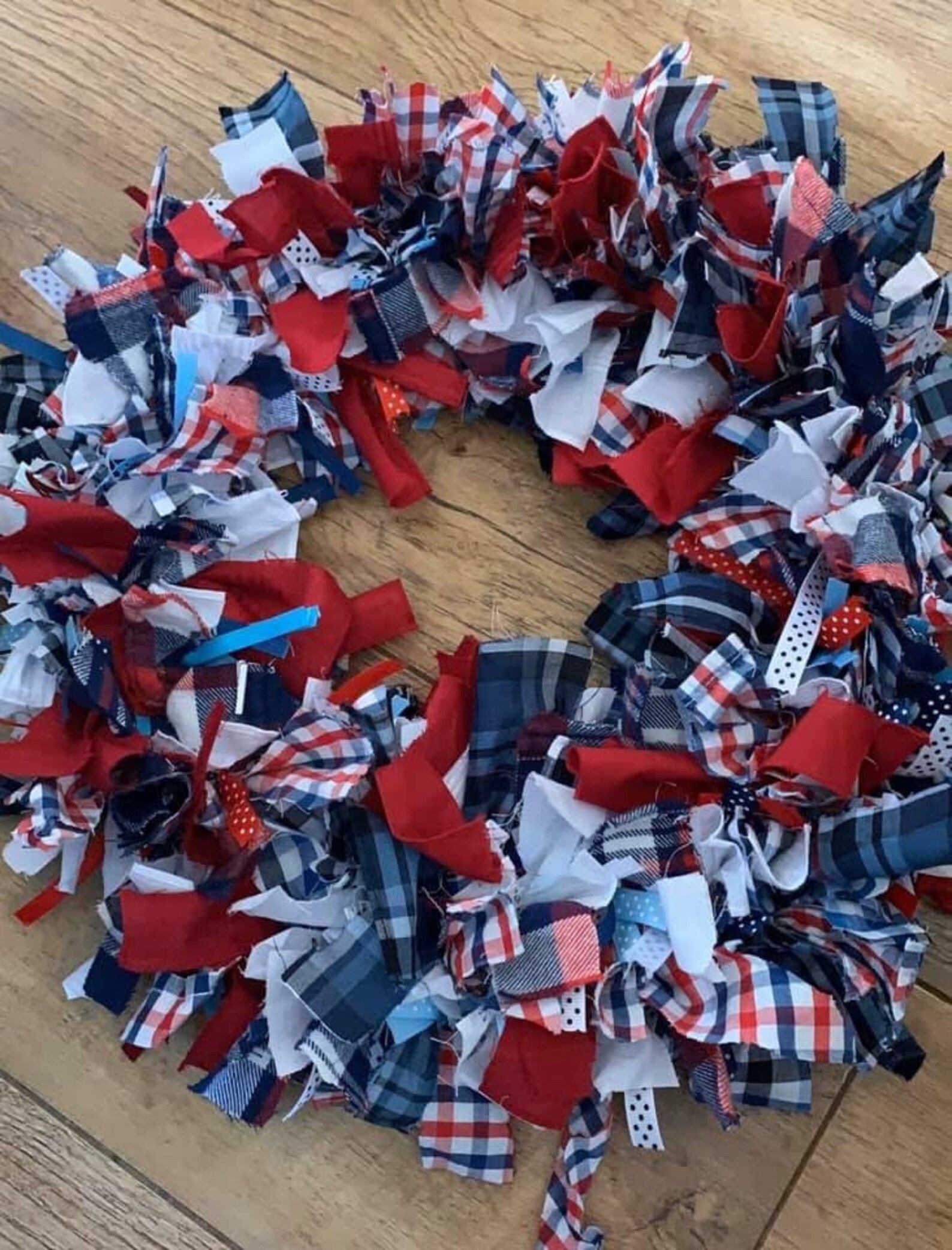 Handmade Rag/ Ribbon Wreath. Customised to Suit | Etsy