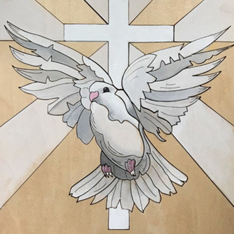 Descending Dove Sign and Ornament SVG | Etsy