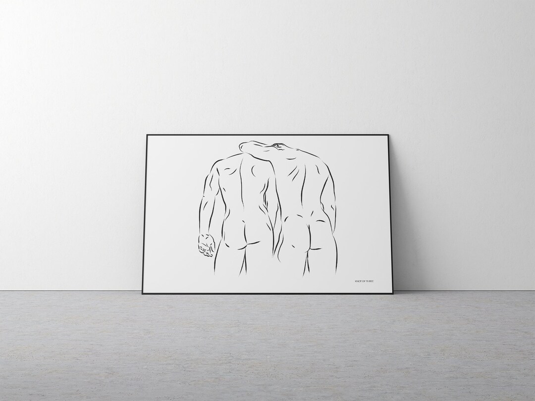 FRAT Printed Poster, B&W Minimalist Print, Gay Art, Line Drawing - Etsy