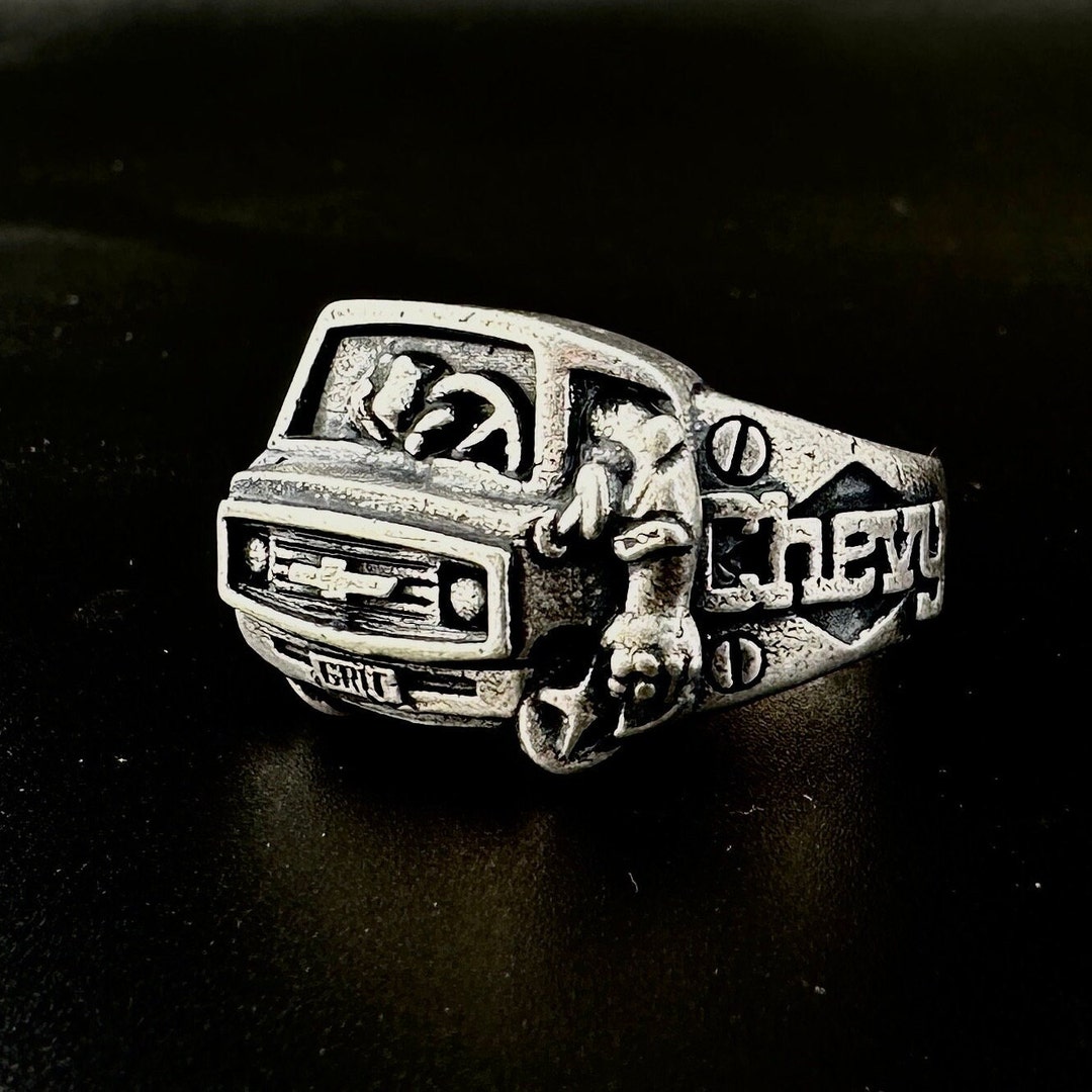 Heavy Chevy Van Ring | Chevrolet Jewelry | Vanner Rings - Etsy