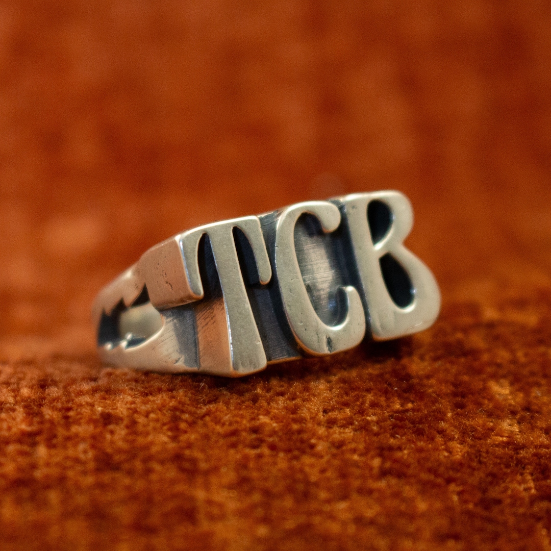 TCB Taking Care of Business Ring | Elvis Ring With Lightning Bolts ...