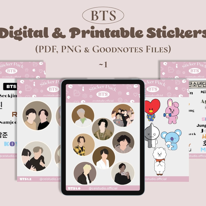 Printable Bts Stickers - Etsy