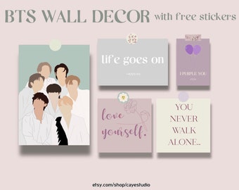 BTS 7 Sticker Pack Digital and Printable Sticker Instant - Etsy